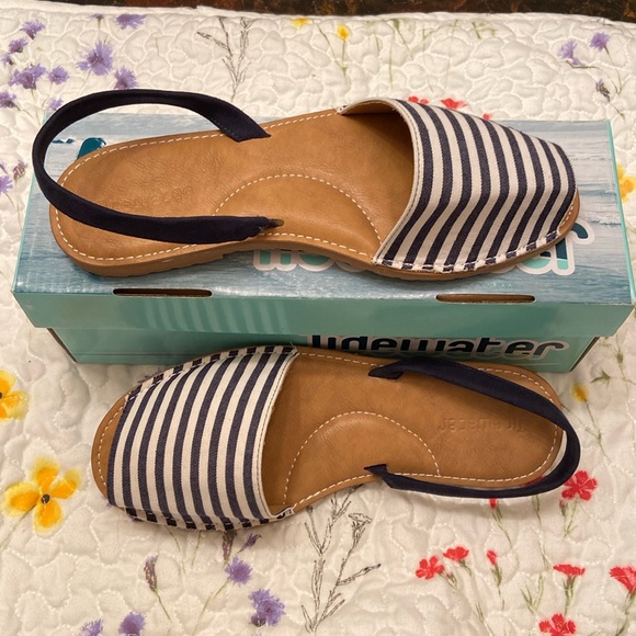 Tidewater | Shoes | New With Box Tidewater Sandals Uptown Boca Navy ...